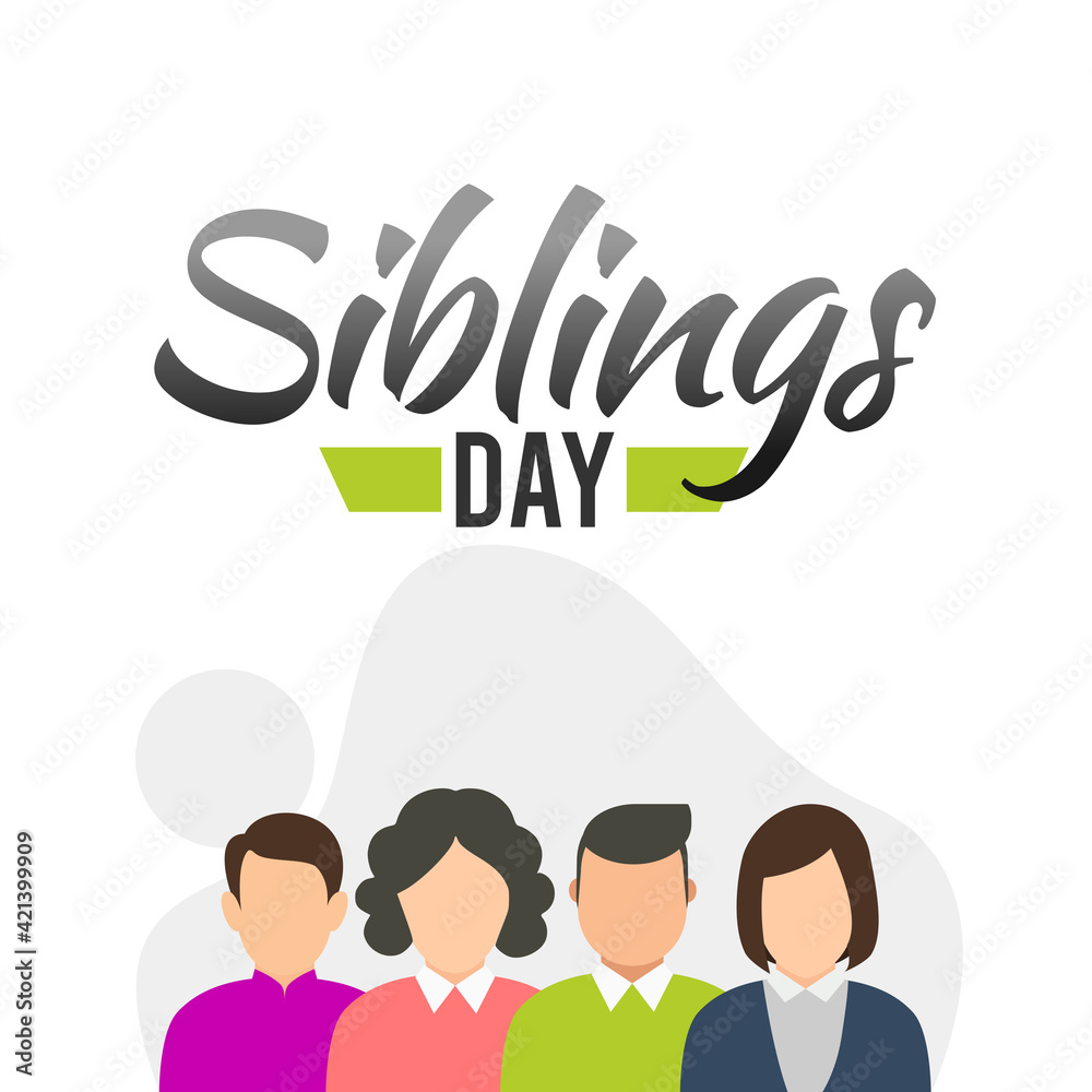 Vetor de vector graphic of siblings day good for siblings day ...