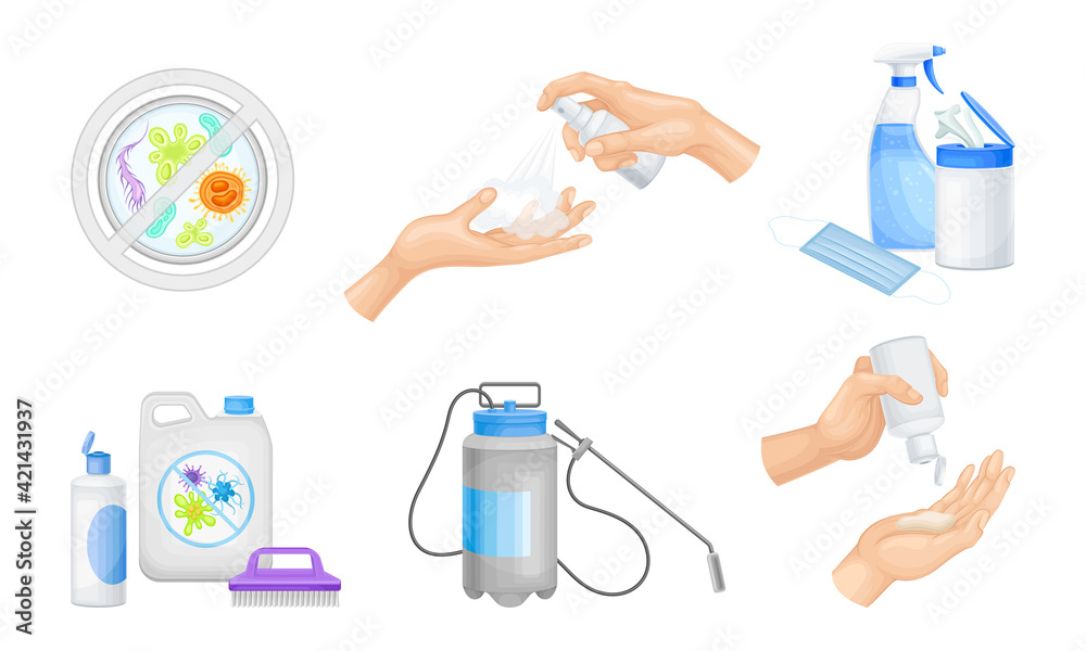 Bacterial Purification and Disinfection with Detergent and Disinfectant ...