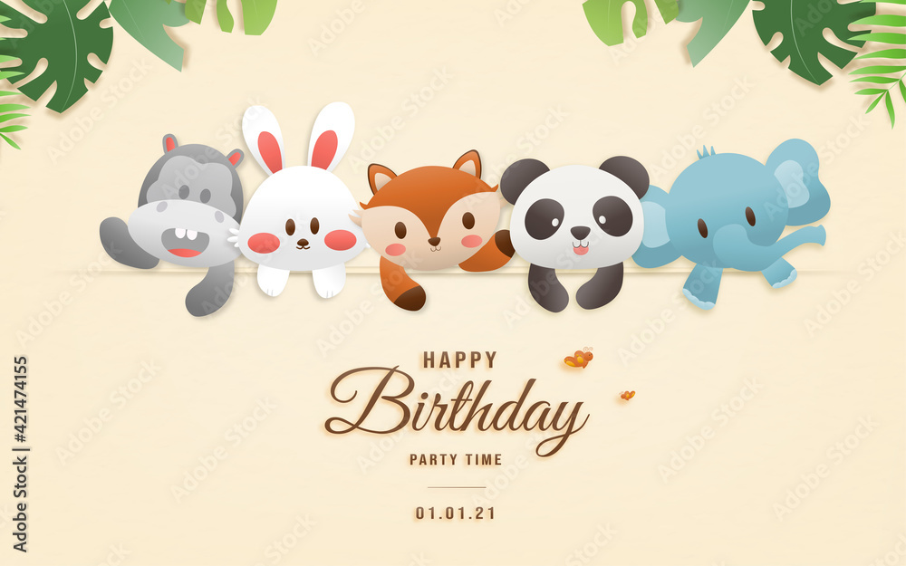 Cute Happy Birthday Animals