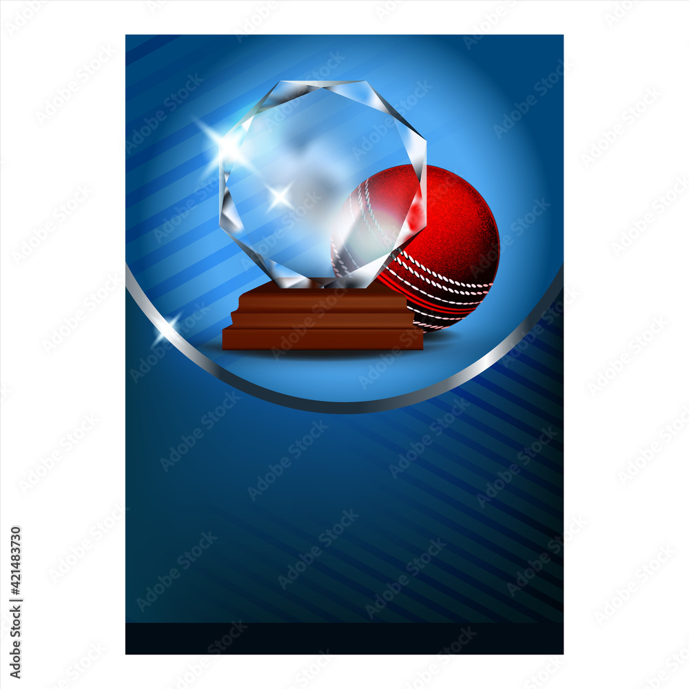 Cricket Tournament Winner Award Card Poster Vector Stock Vector | Adobe ...