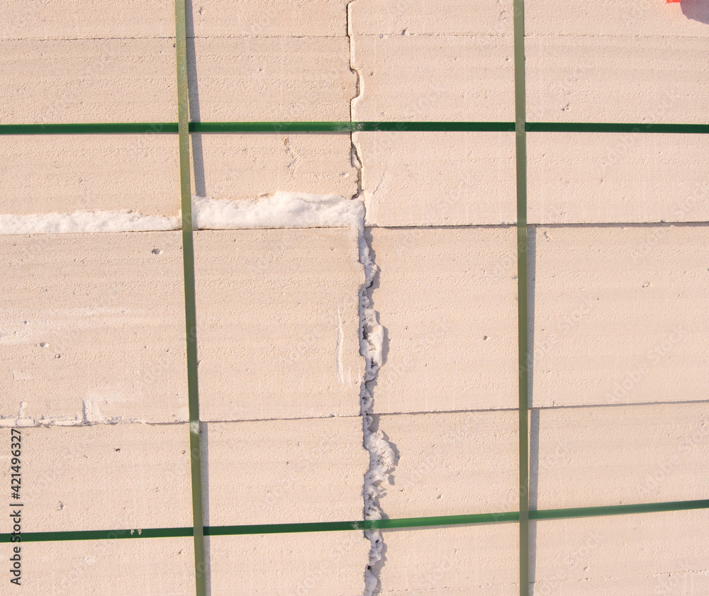 gas block stacked on top of each other on a pallet, close-up ...