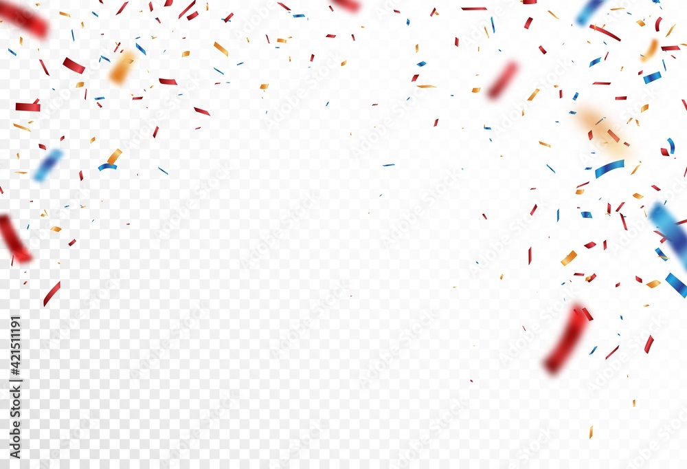 Colorful Confetti celebrations design isolated on transparent background Stock Vector | Adobe Stock