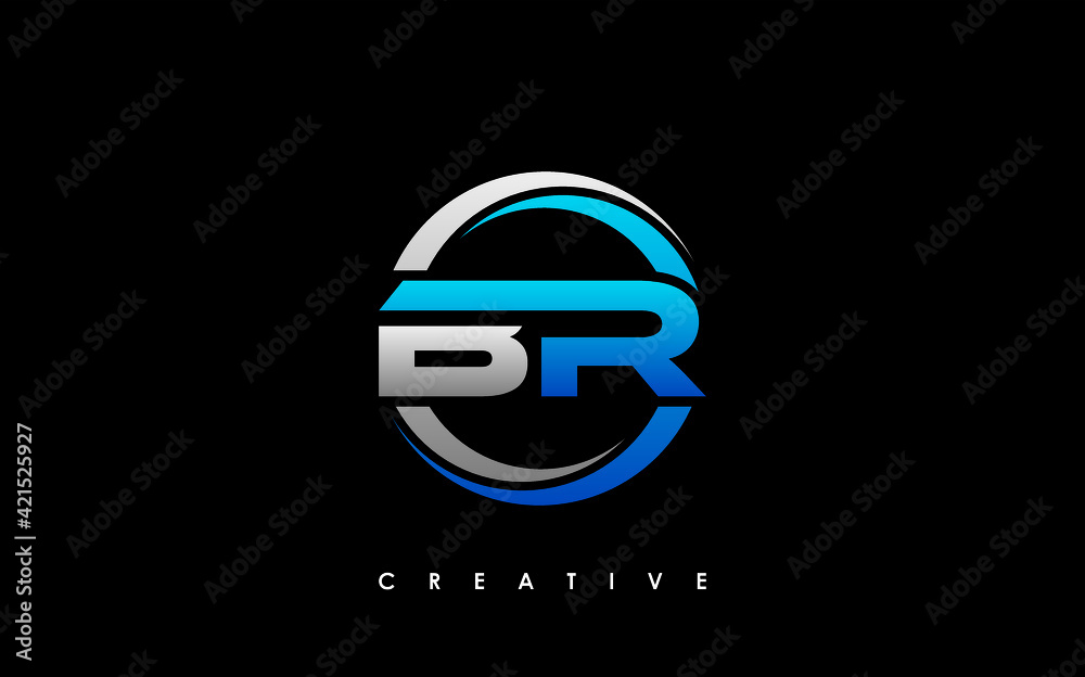 BR Letter Initial Logo Design Template Vector Illustration Stock Vector ...