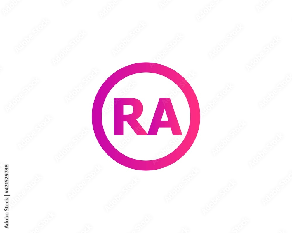 RA AR letter logo design vector template Stock Vector | Adobe Stock