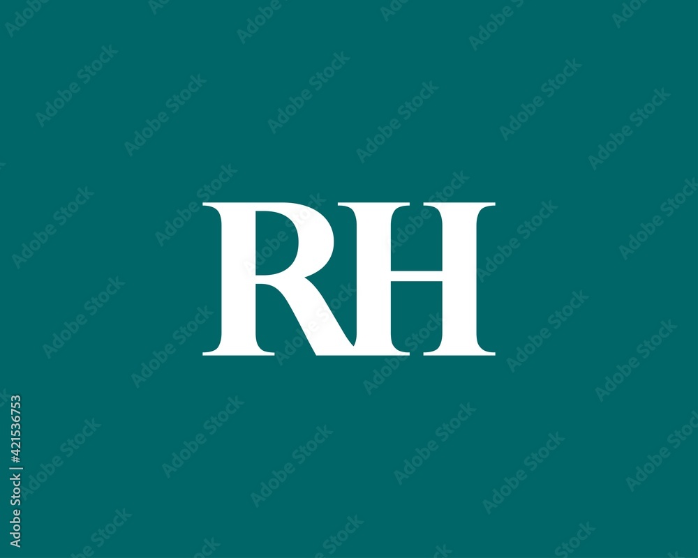RH HR letter logo design vector template Stock Vector | Adobe Stock