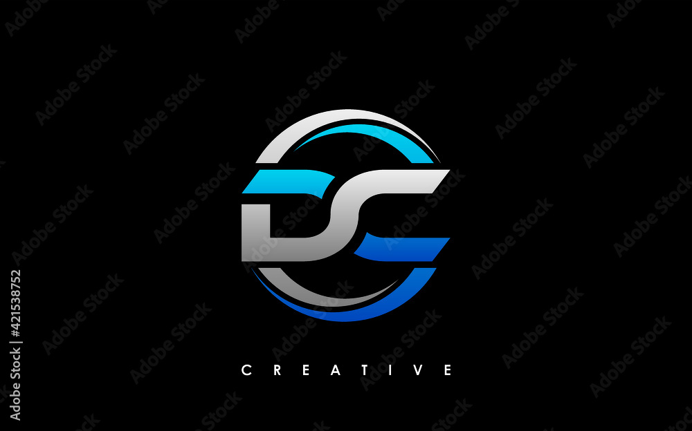 DC Letter Initial Logo Design Template Vector Illustration 素材庫向量圖 ...