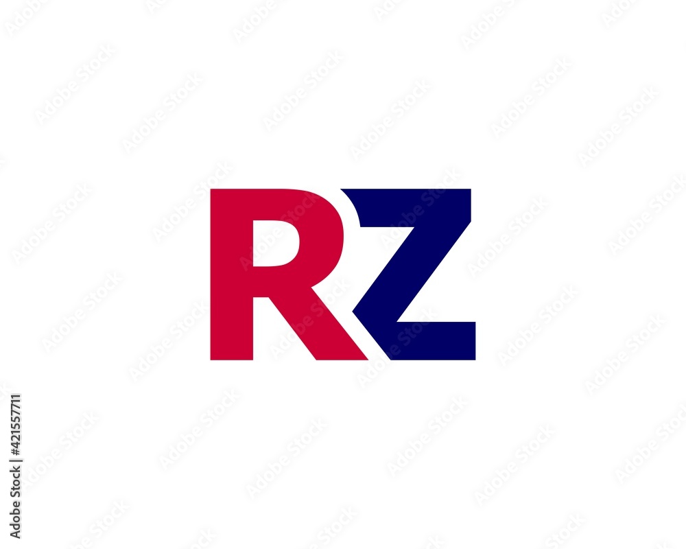 RZ ZR Letter logo design vector template Stock Vector | Adobe Stock