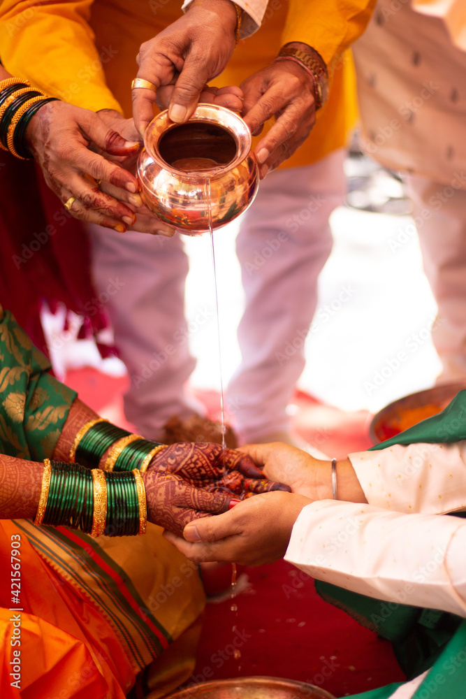 Indian wedding ceremony hindu religious ritual Stock Photo | Adobe Stock