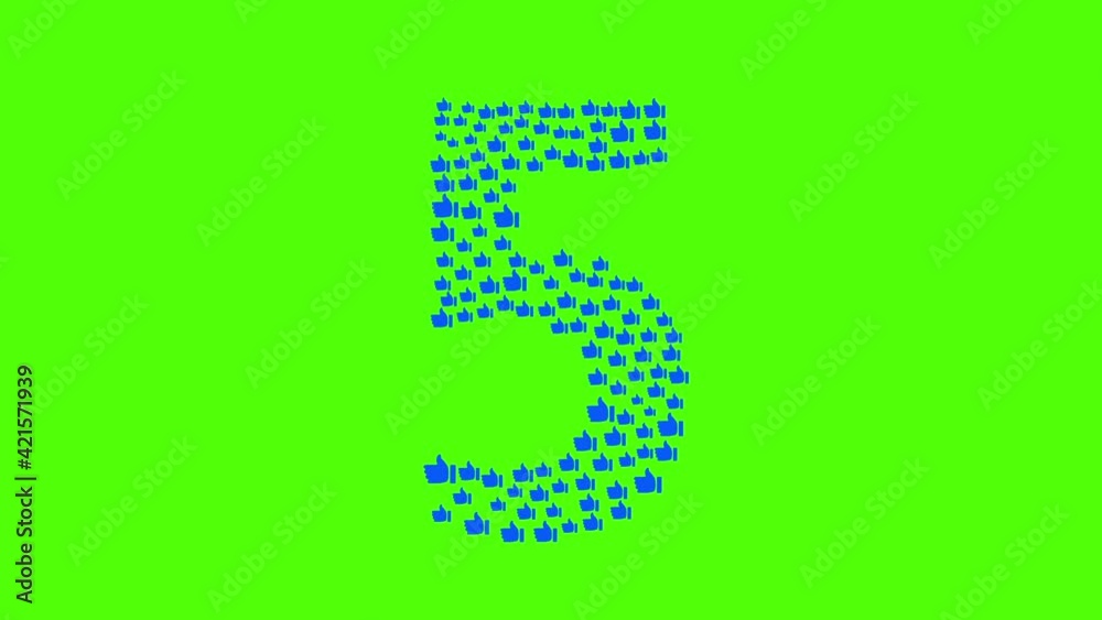 numbers, 1, 2, 3, 4, 5 gradually appear from the icons of the emotion ...