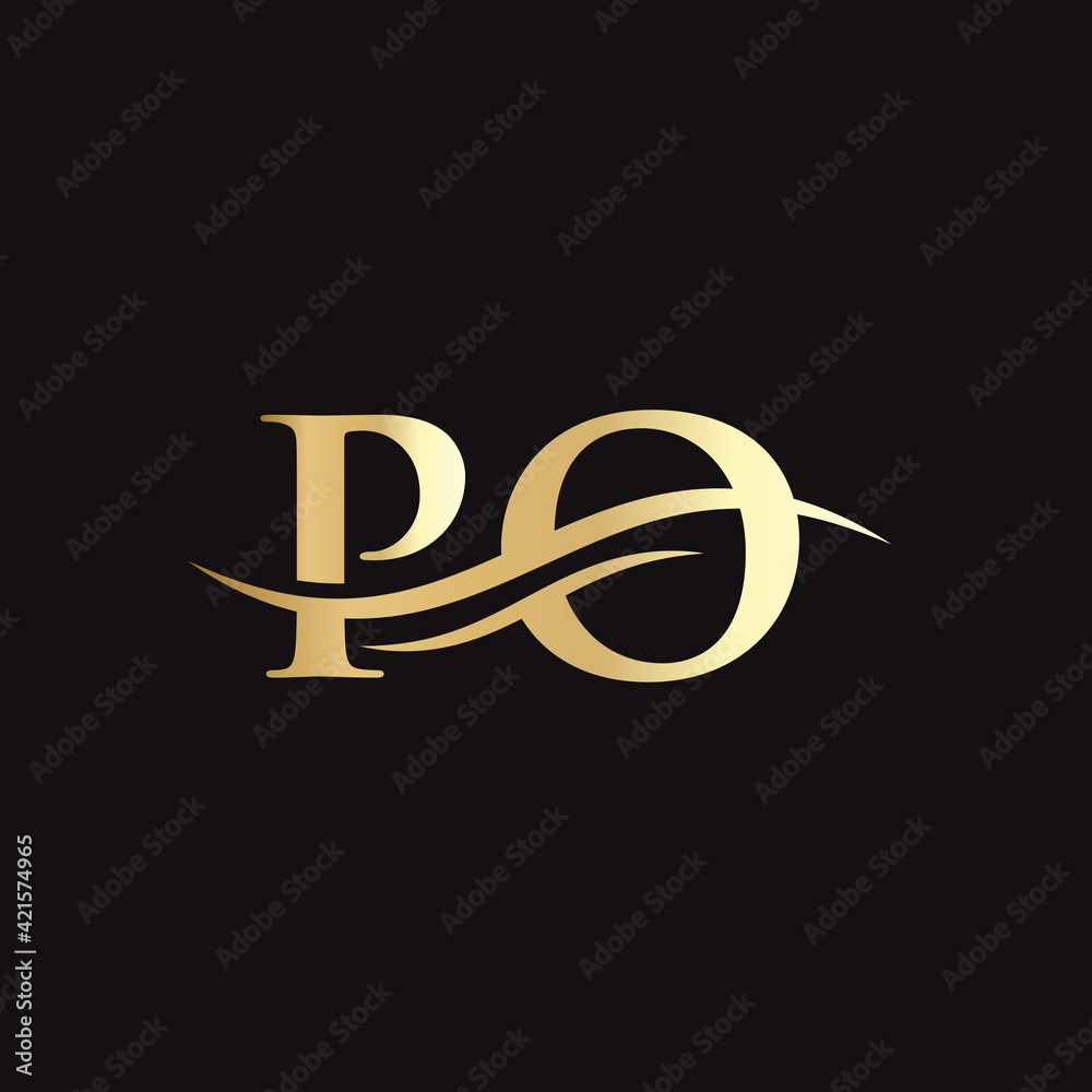 PO letter logo. Initial PO letter business logo design vector template ...