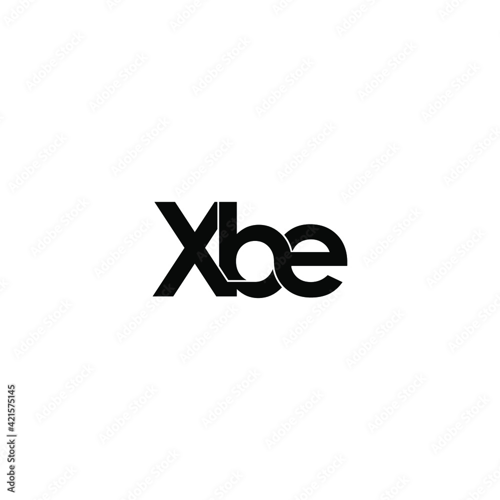 xbe letter original monogram logo design Stock Vector | Adobe Stock