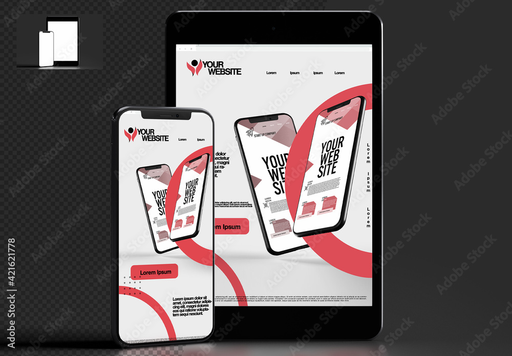Mock Up of Electronic Device Stock Template | Adobe Stock