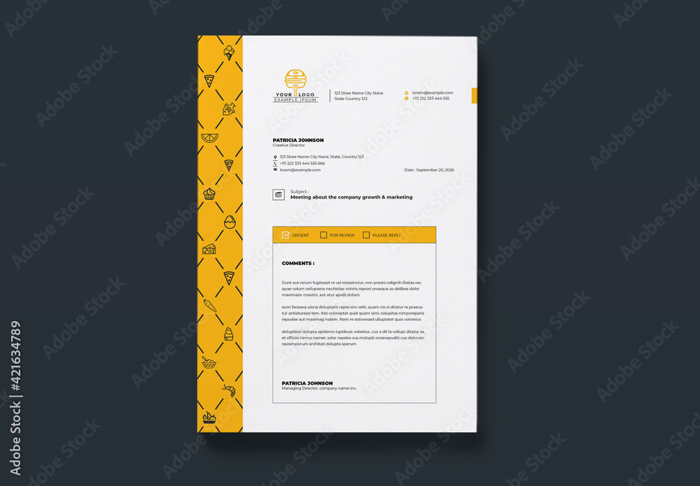 Fax Paper Cover Sheet Stock Template | Adobe Stock