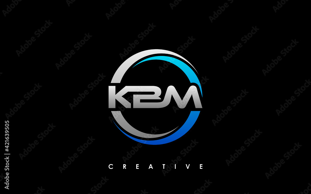 KBM Letter Initial Logo Design Template Vector Illustration Stock ...