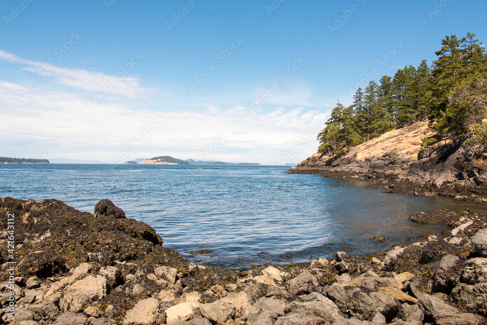 USA, Washington State, San Juan Islands. Jones Island Marine state park ...
