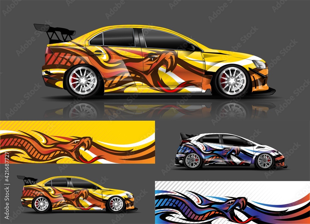 car livery design with sporty abstract background vector de Stock ...