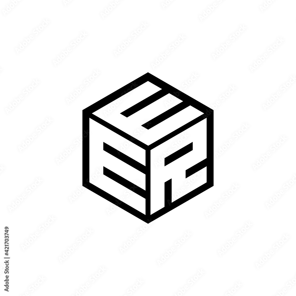 ERE letter logo design with white background in illustrator, cube logo ...