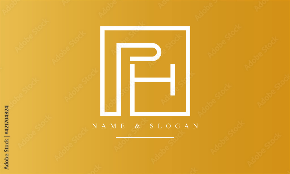 PH, HP, P, H abstract letters logo monogram Stock Vector | Adobe Stock