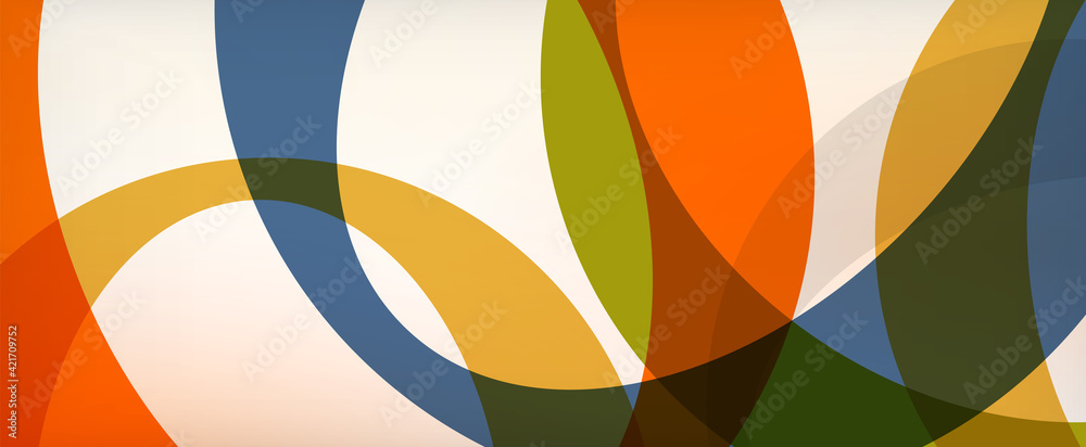 Ring geometric shapes, o letter repetition wallpaper. Abstract ...