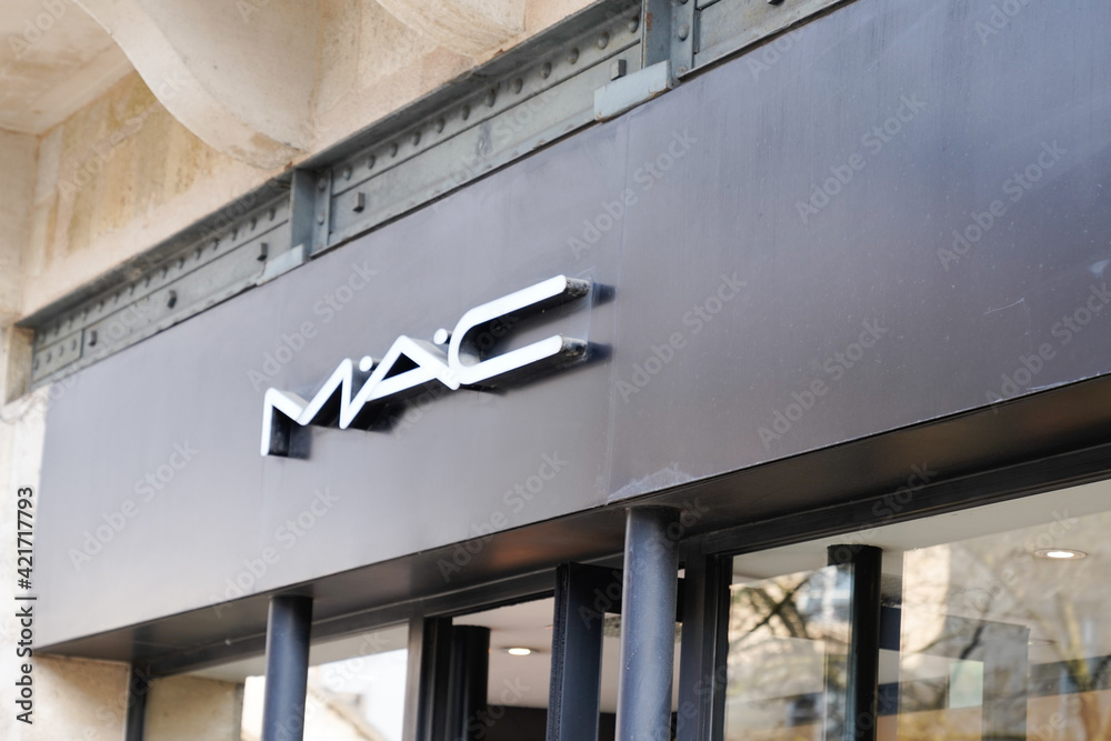 mac logo and sign text front of entrance store fashion brand shop in ...