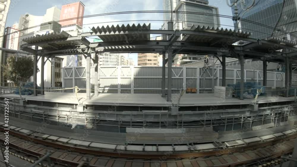 A side view of the train at JR Yamanote line in Tokyo Stock Video ...