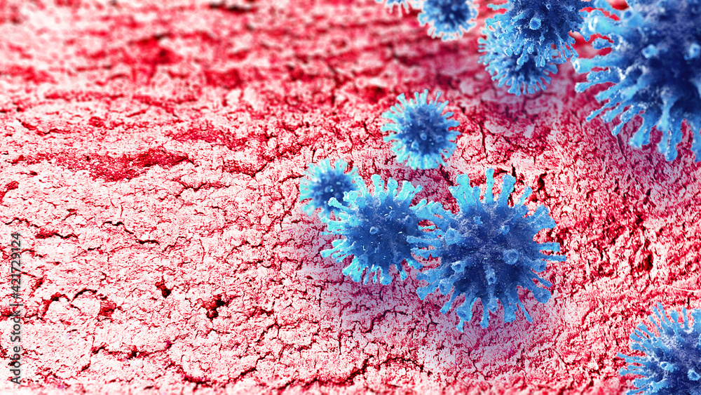 influenza coronavirus, corvid 19, corona virus 2021 logo, illustration ...