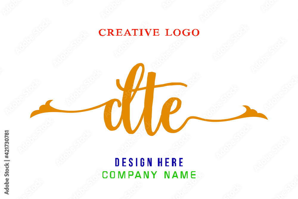 DTE lettering logo is simple, easy to understand and authoritative ...