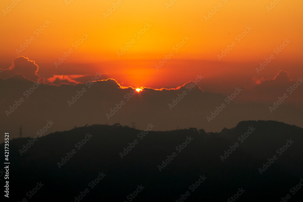 dramatic summer sunrise in Baguio City,the "summer capital of the ...