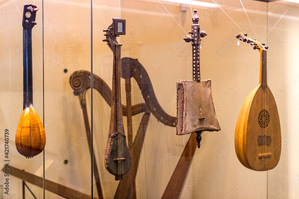 6 JUNE 2018, MILAN, ITALY: Exhibition of musical instruments of Milan ...