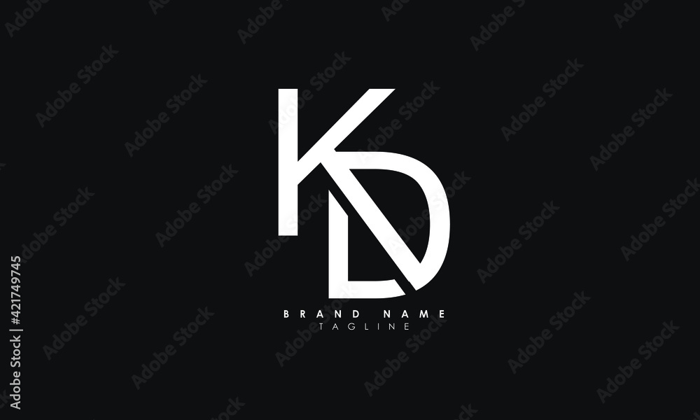Alphabet letters Initials Monogram logo KD, DK, K and D Stock Vector ...