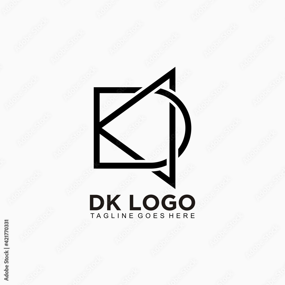 DK initial logo simple design for business name Stock Vector | Adobe Stock