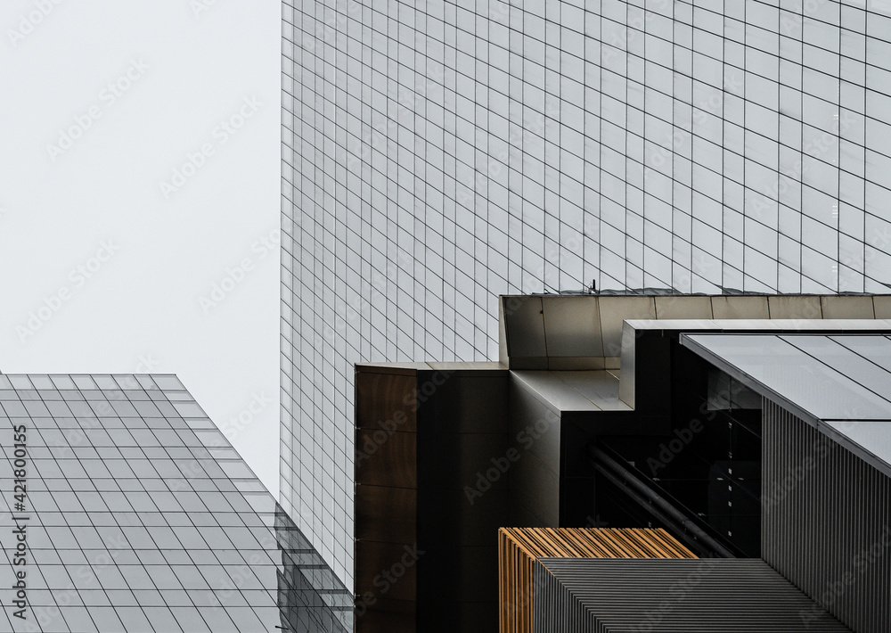 Low Angle View Of Modern Building Against Clear Sky Stock Photo | Adobe ...