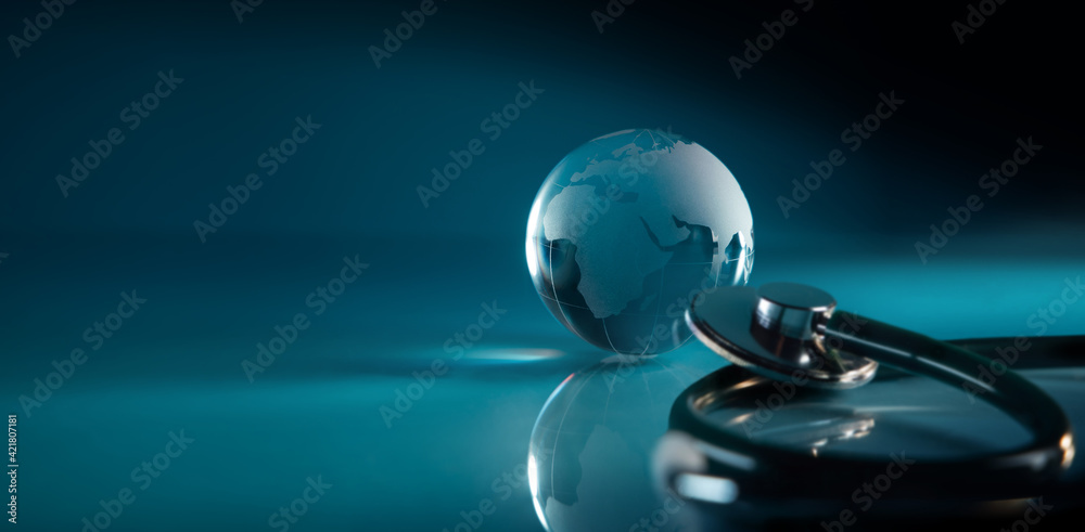 World Health Day. Global Health Care Concept. Transparent Glass Globe ...