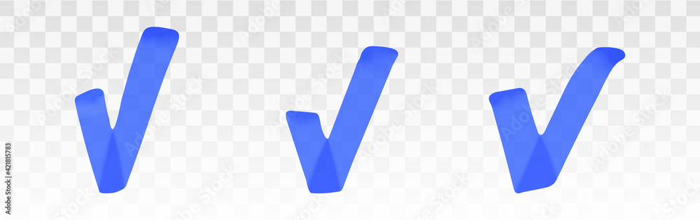 Blue Check Mark Transparent Background