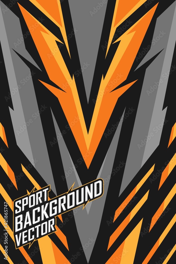 Racing abstract background. Sport line graphic for extreme jersey team ...
