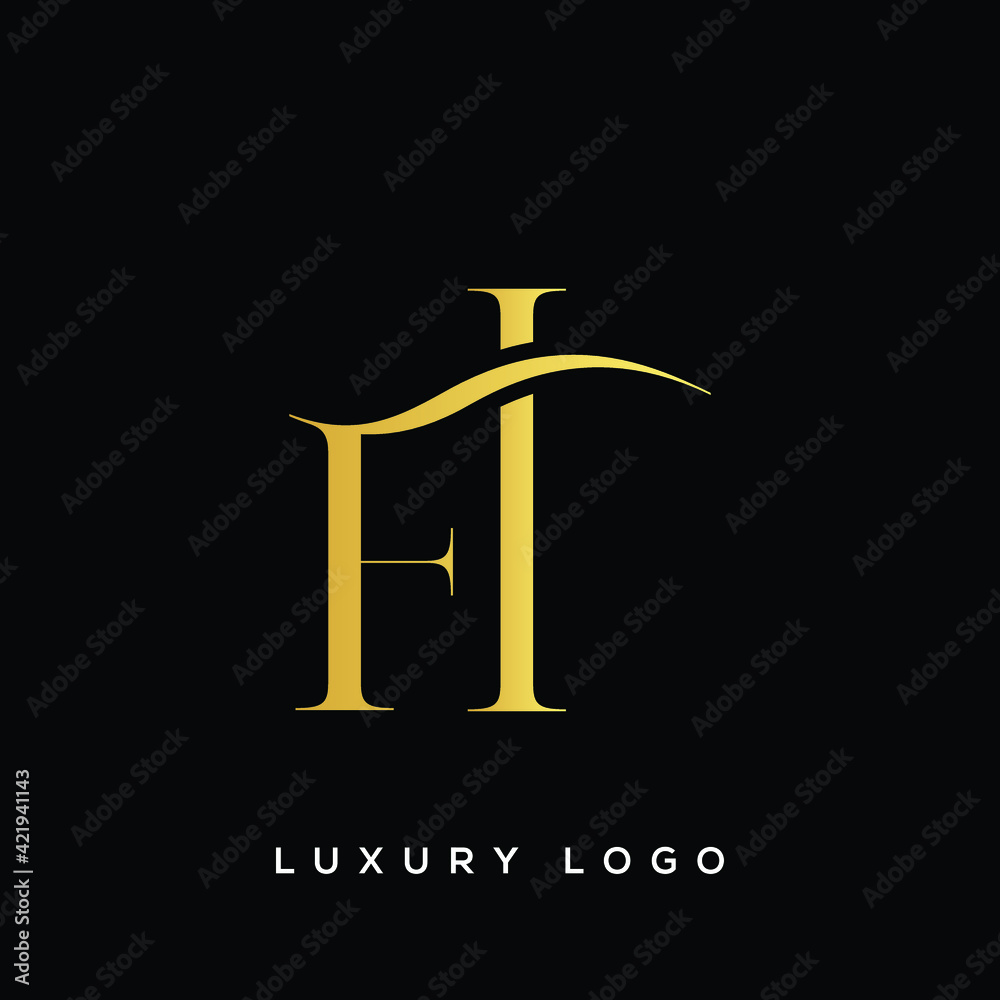 FI letter logo alphabet monogram icon symbol Stock Vector | Adobe Stock