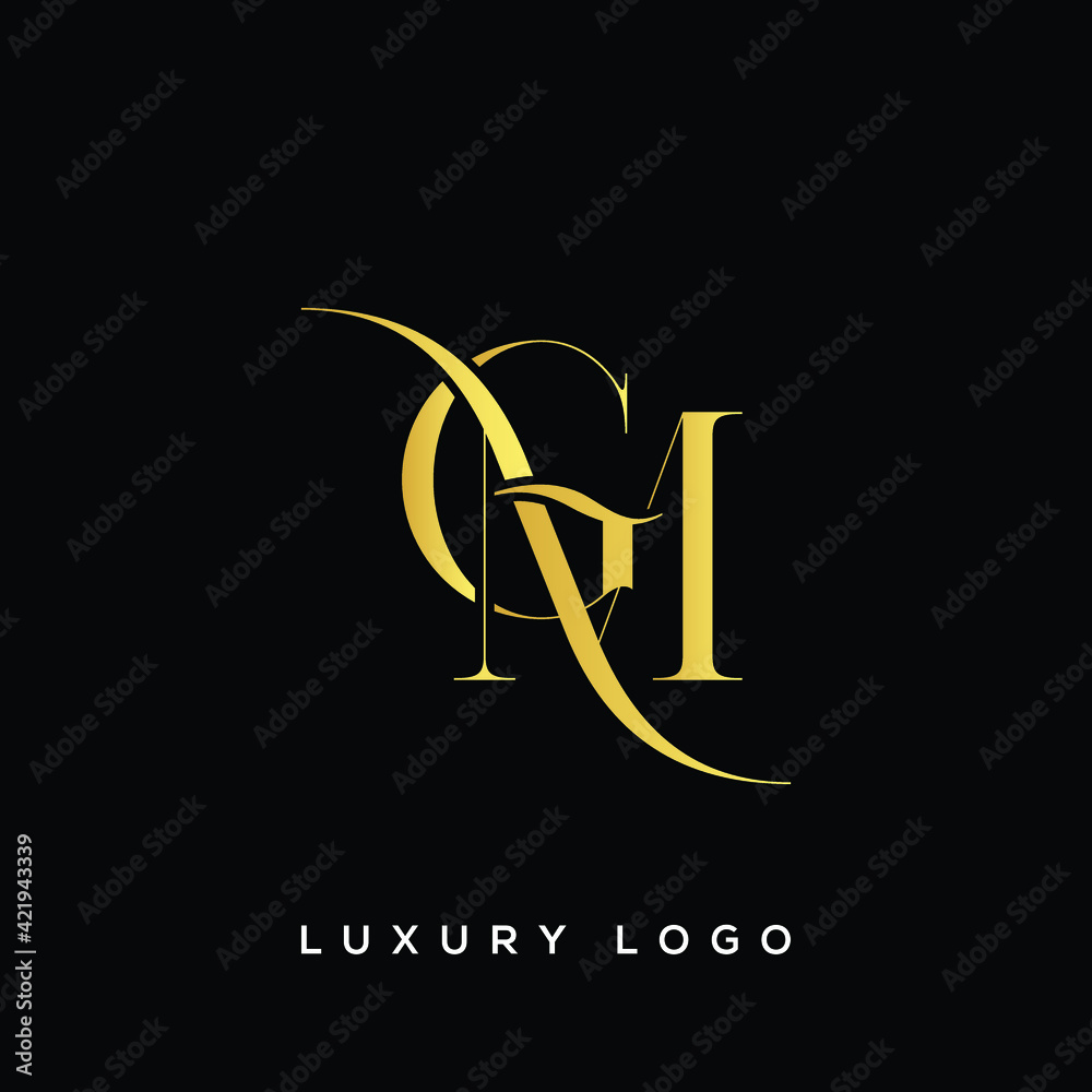 GM letter logo alphabet monogram icon symbol Stock Vector | Adobe Stock