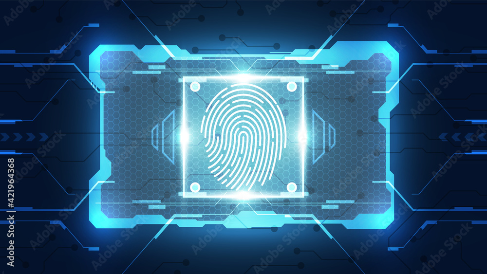 Fingerprint integrated in a printed circuit, releasing binary codes ...