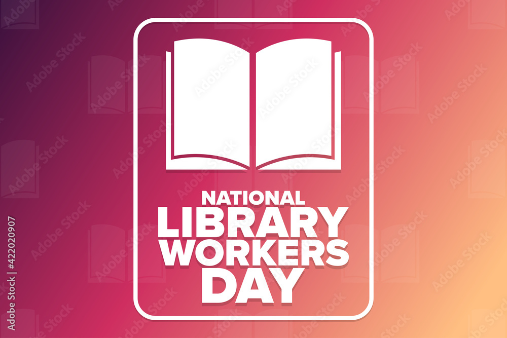 National Library Workers Day. Holiday concept. Template for background ...