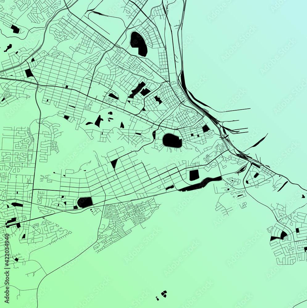 Port Elizabeth, Eastern Cape, South Africa - Urban vector city map with ...