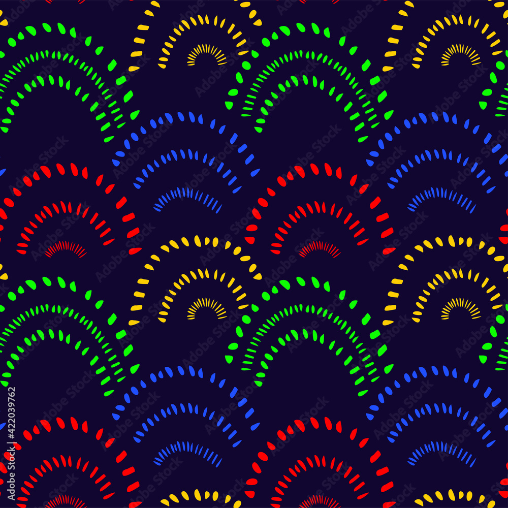 Wave. Colors of rainbow. Seamless pattern. Bright texture. Vector ...