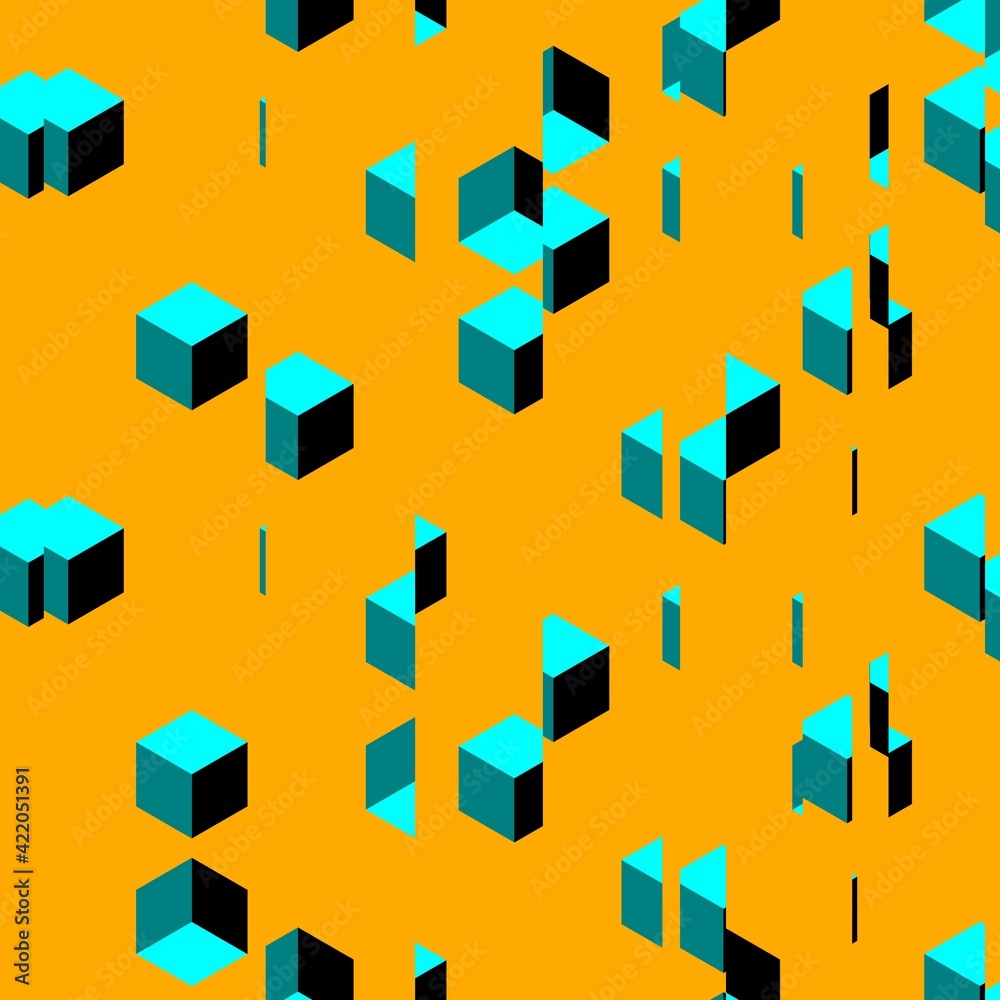 patterns and intricate designs from repeating cube pattern in shades of ...