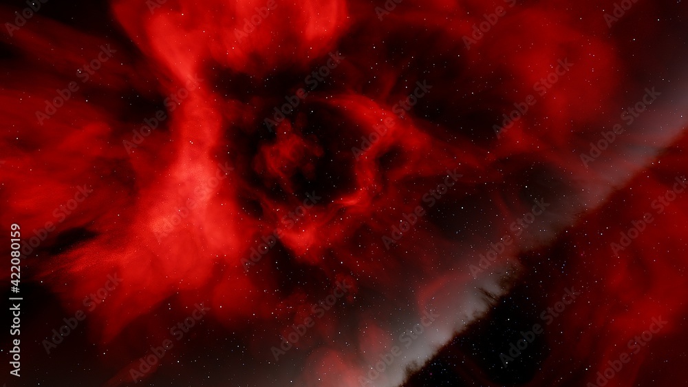 red-violet nebula in outer space, horsehead nebula, unusual colorful ...