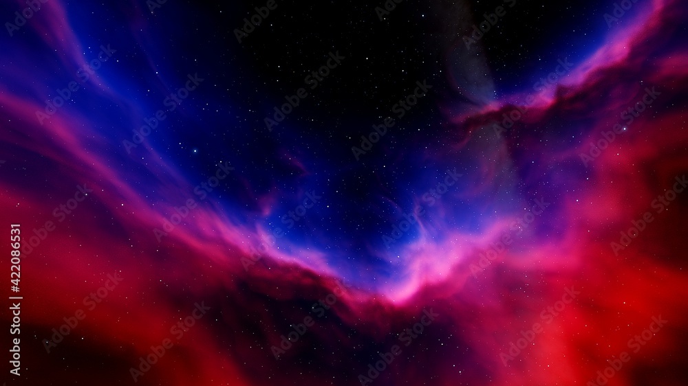 red-violet nebula in outer space, horsehead nebula, unusual colorful ...