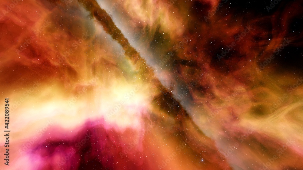 red-violet nebula in outer space, horsehead nebula, unusual colorful ...