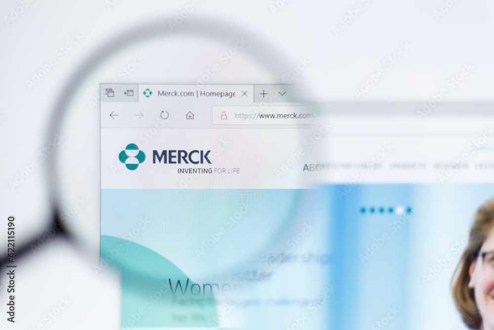 Moscow / Russia - 04.08.2019: Merck & Co logo on the official website ...