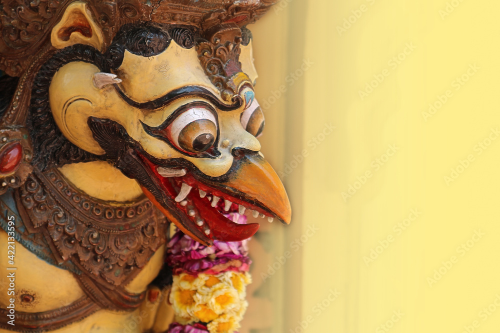 The divine bird is Garuda. The mount animal of Lord Vishnu ...