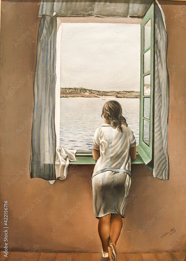 Foto de Young Woman at a Window by Salvador Dali. Queen Sofia National ...