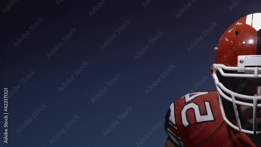 Vidéo Stock Half face portrait of determined professional American ...