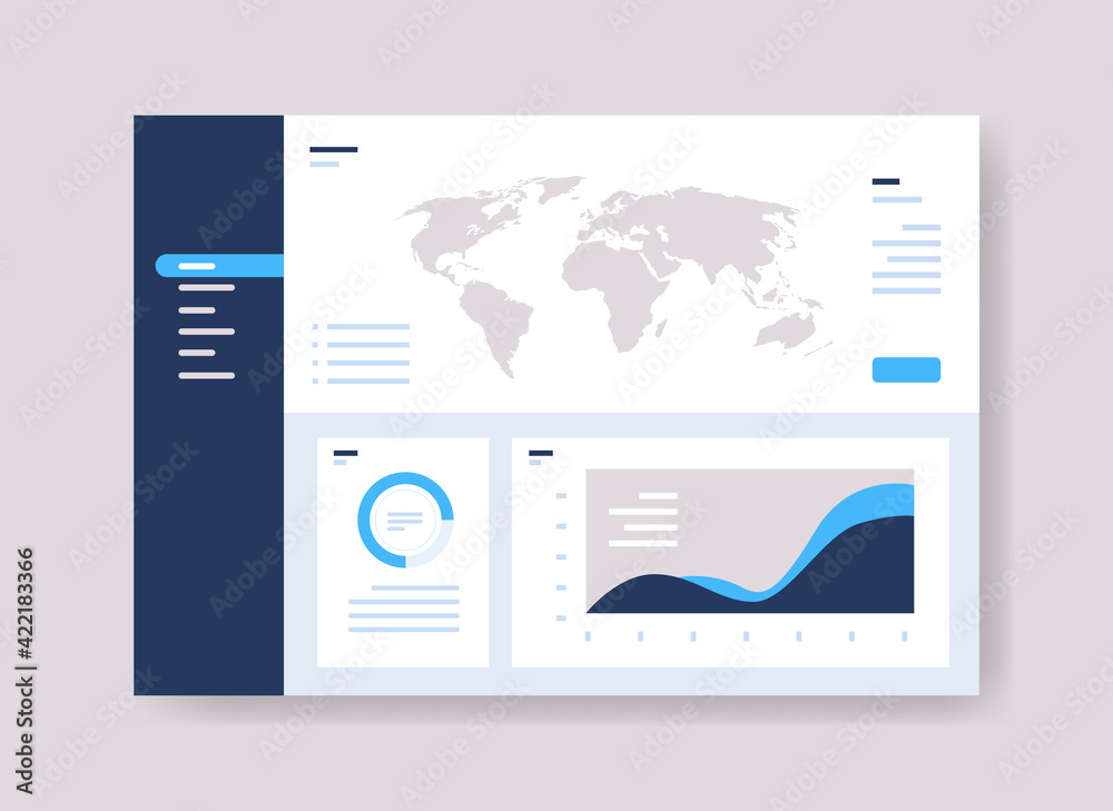 infographic dashboard template with graph statistics data analysis ...